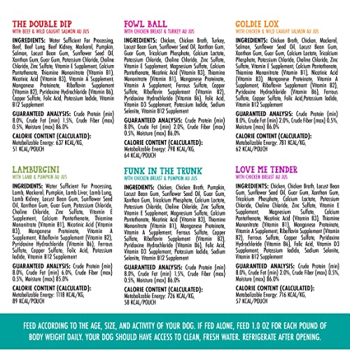 Weruva Dogs In The Kitchen, Variety Pack, Pooch Pouch Party!, Wet Dog Food, 2.8Oz Pouches (Pack Of 12)