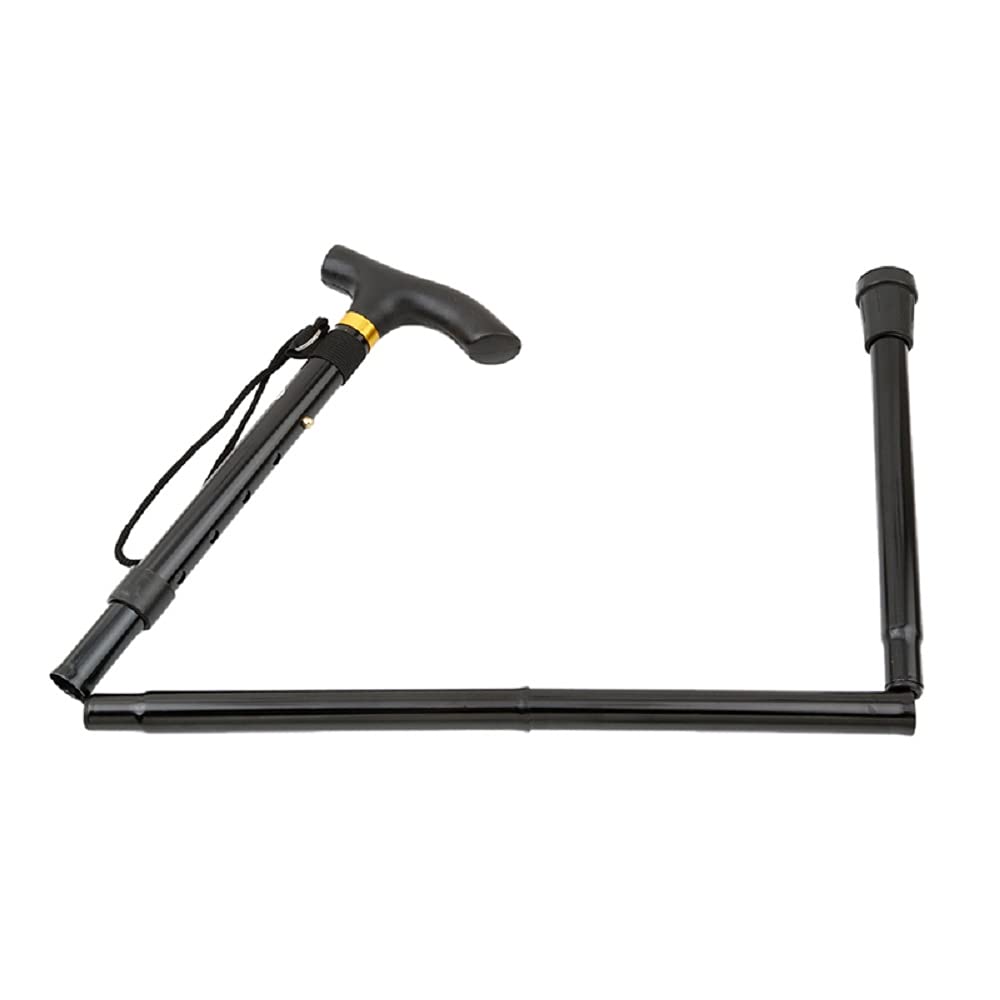 Collapsible Walking Stick for The Old Men Women Adjustable Folding Trekking Pole with Comfortable T Handles