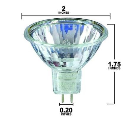 KOR (Pack of 10) MR16/FL - Flood- 12V - MR16 - GU5.3 Bi-Pin Base - Light Bulb with Clear Lens Cover - MR16 (20)