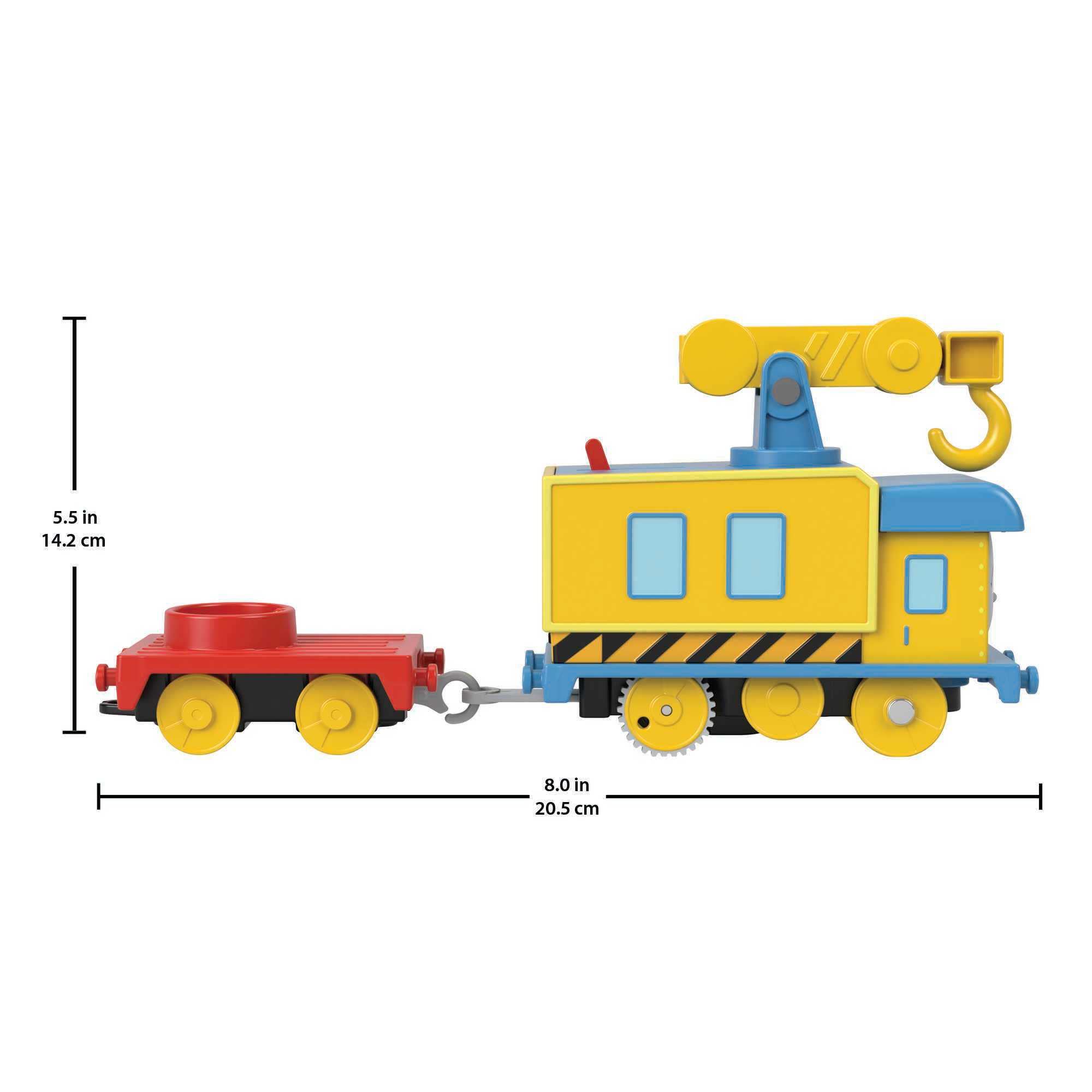 Thomas & Friends Motorized Toy Carly The Crane Battery-Powered Rail Vehicle for Pretend Play Preschool Kids Ages 3+ Years