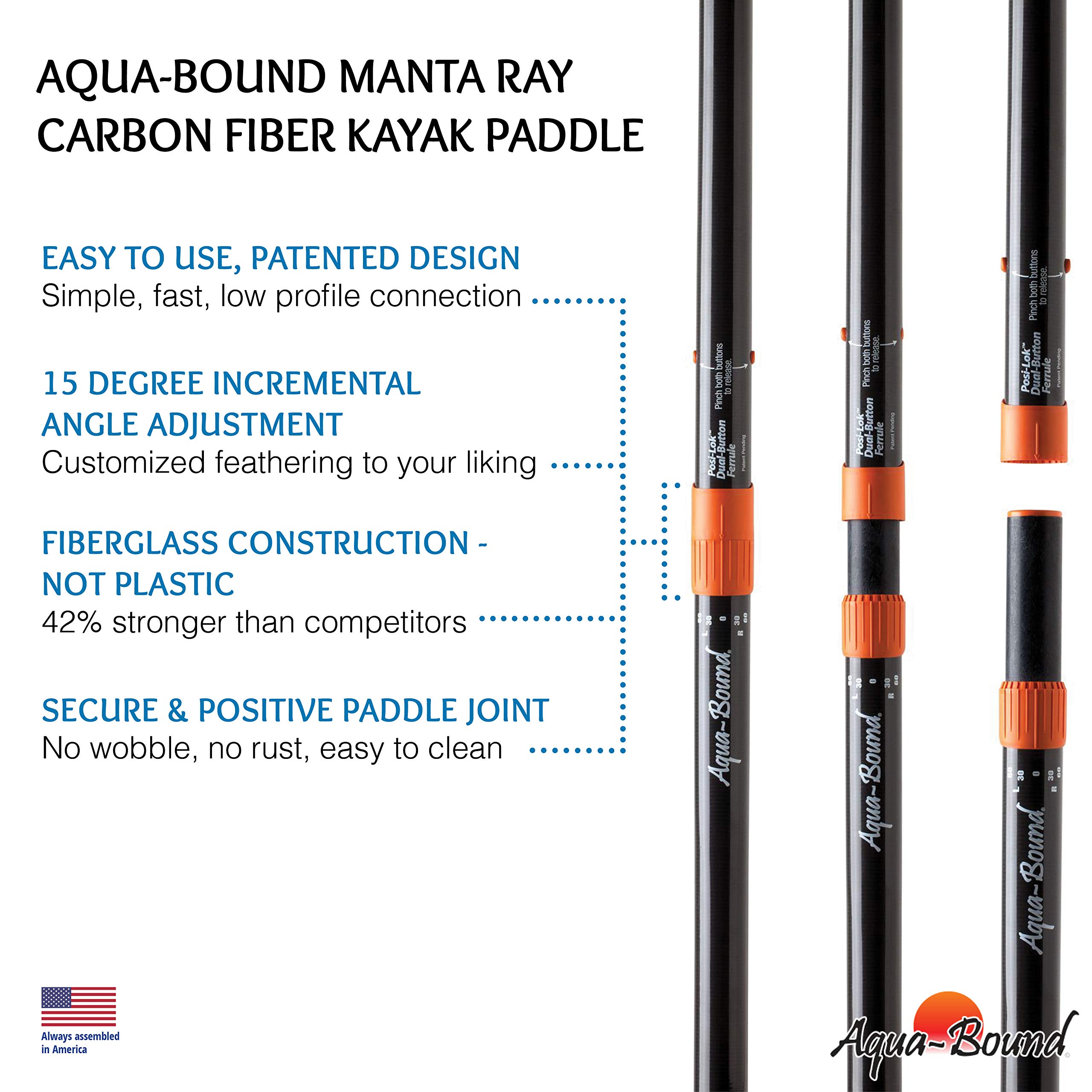 Aqua-Bound Manta Ray Carbon 2-Piece Posi-Lok Kayak Paddle