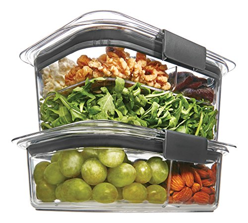 Rubbermaid Brilliance Food Storage Container, Salad and Snack Lunch Combo Kit, Clear, 9 Piece Set 1997843