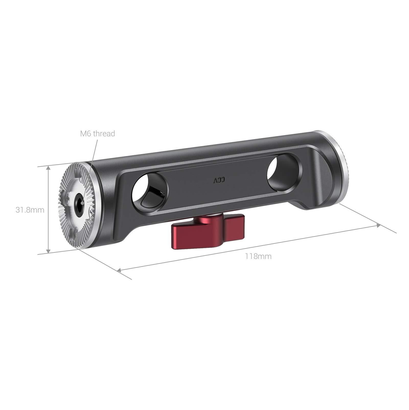 SMALLRIG Camera Extension Arm Connector 15mm Dual Rod Clamp with Rosette (M6, 31.8mm) for Camera Shoulder Support -1898