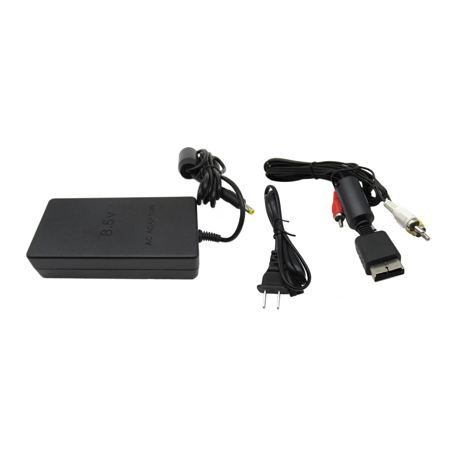 Power Cord Slim AC Adapter Charger Supply with AV Cable for Sony PS2 Playstation