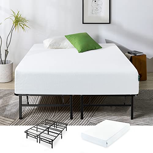 ZINUS 12 Inch Green Tea Cooling Gel Memory Foam Mattress and SmartBase Metal Mattress Foundation Set / Bed and Mattress Set / No Box Spring Needed / Mattress in a Box, Full