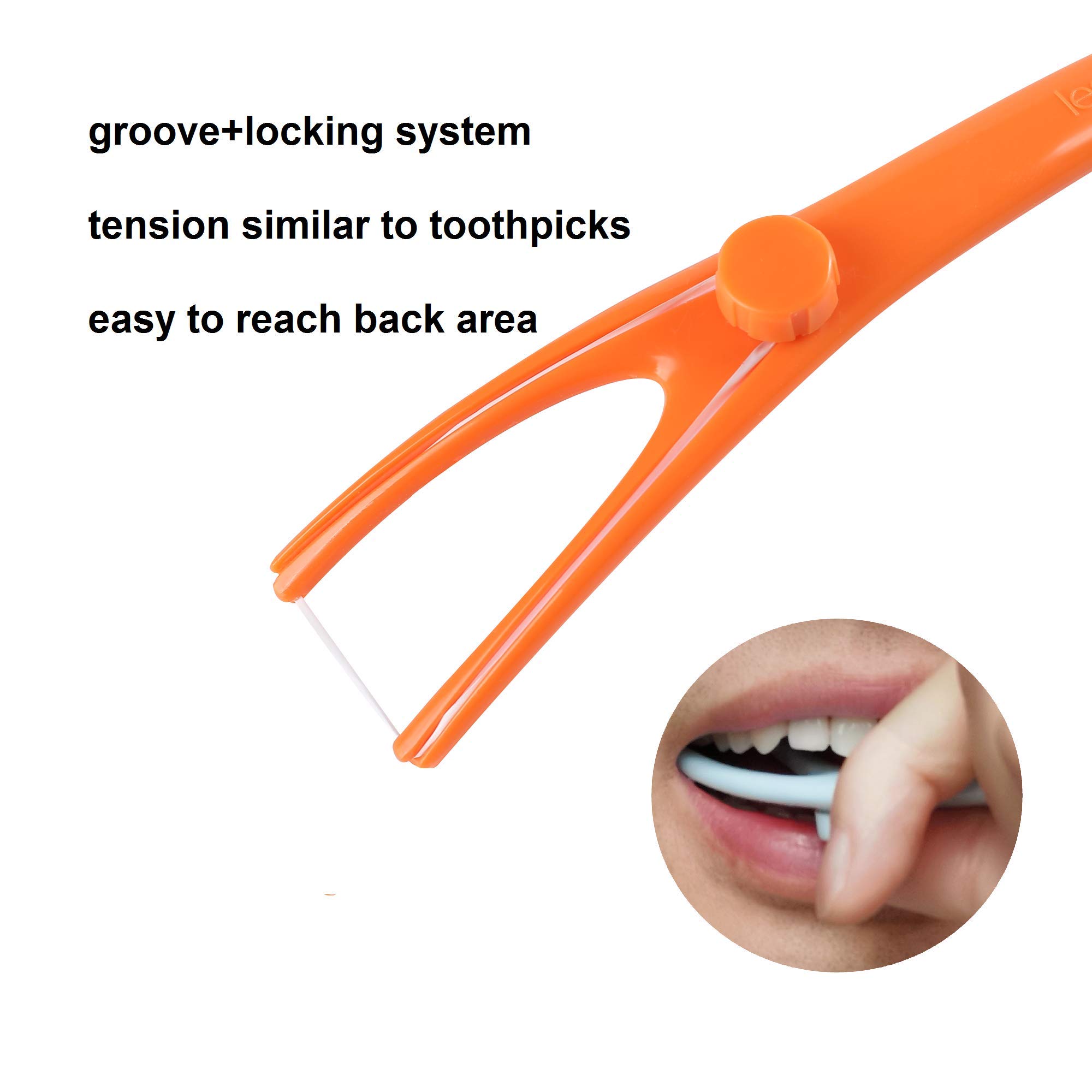 LessMore Dental Floss Holder for Teeth with Metal Screw Fastener Made from Food Grade Material 2 Pack