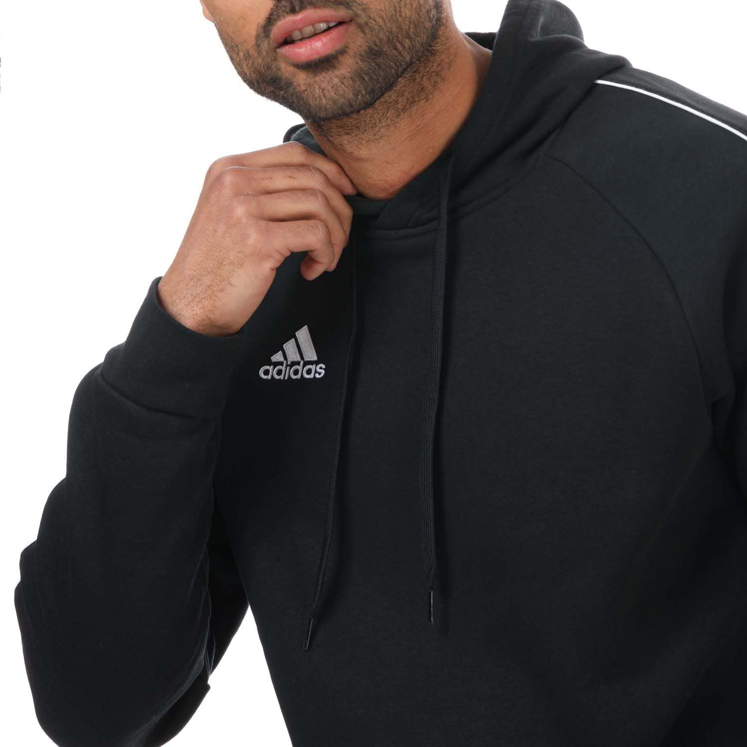 adidas Core 18 Hoodie - Adult - Black/White - XX-Large