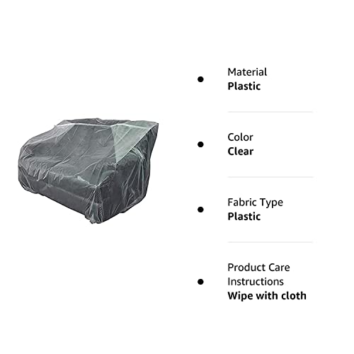 STARTWO Furniture Cover Plastic Couch Cover Heavy Duty Water Resistant Thick Clear | Sofa Slipover for Moving and Long Term Storage 42β(Width) x 92β(Depth) x 42"(Height)