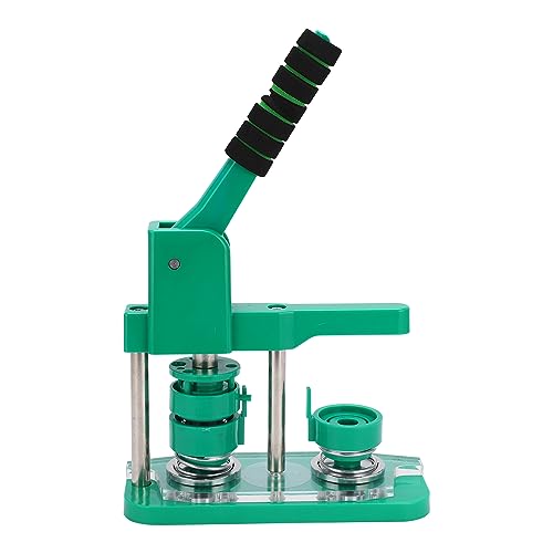 Diydeg Button Maker Machine, Plastic Iron DIY Round Pin Maker Badge Button Maker Press Machine Badge Punch Press, 1000 Button Parts Supplies, Button Badge Maker Machine for Child