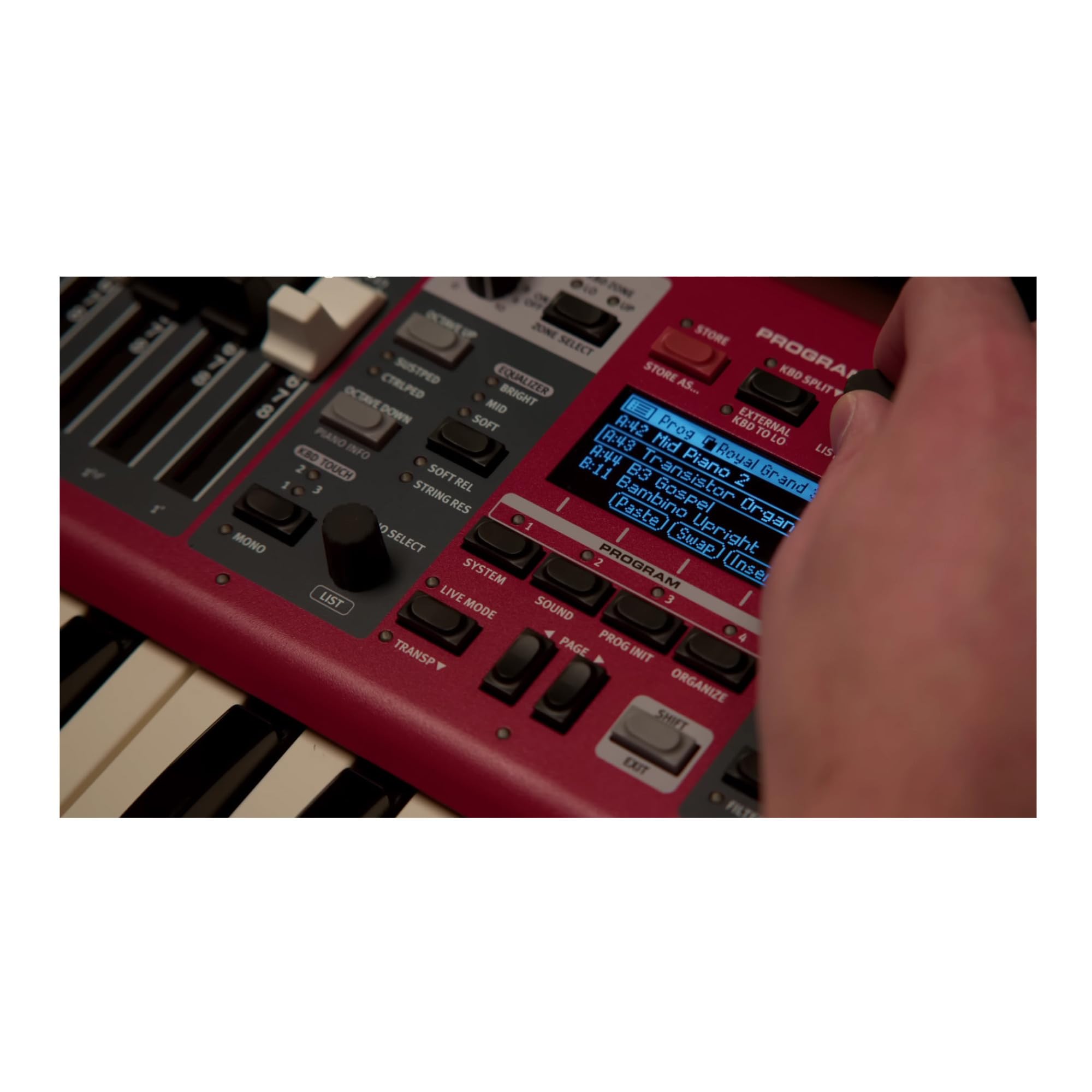 Nord Electro 6D 73 73-Note Semi-Weighted Waterfall Keybed Bundle with Adjustable Keyboard Stand, Adjustable Double X Bench, Sustain Pedal, and Closed-Back Headphones (5 Items)