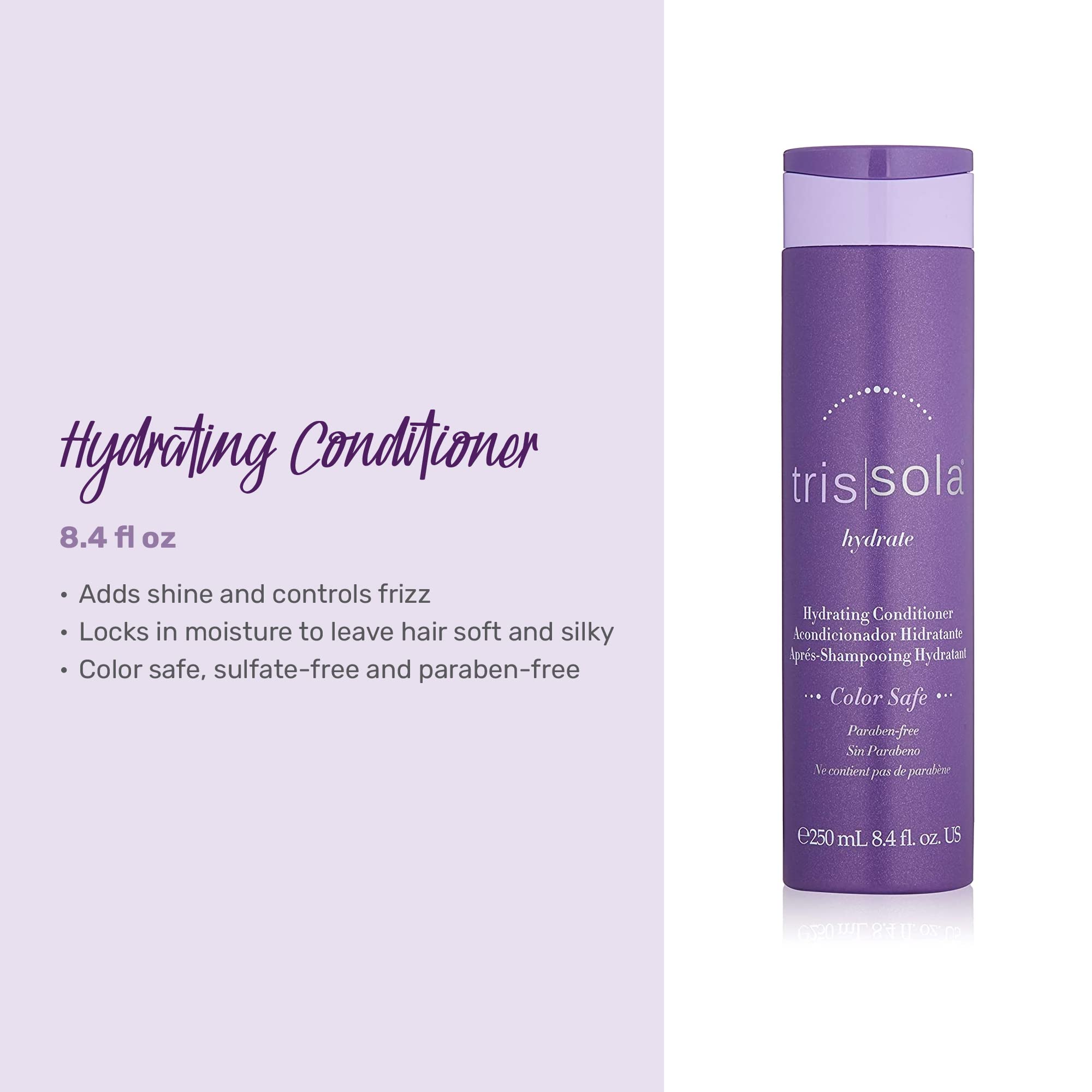 Trissola Hydrate Conditioner - Moisturizing Color-Safe Hair Conditioner (8.4 oz)