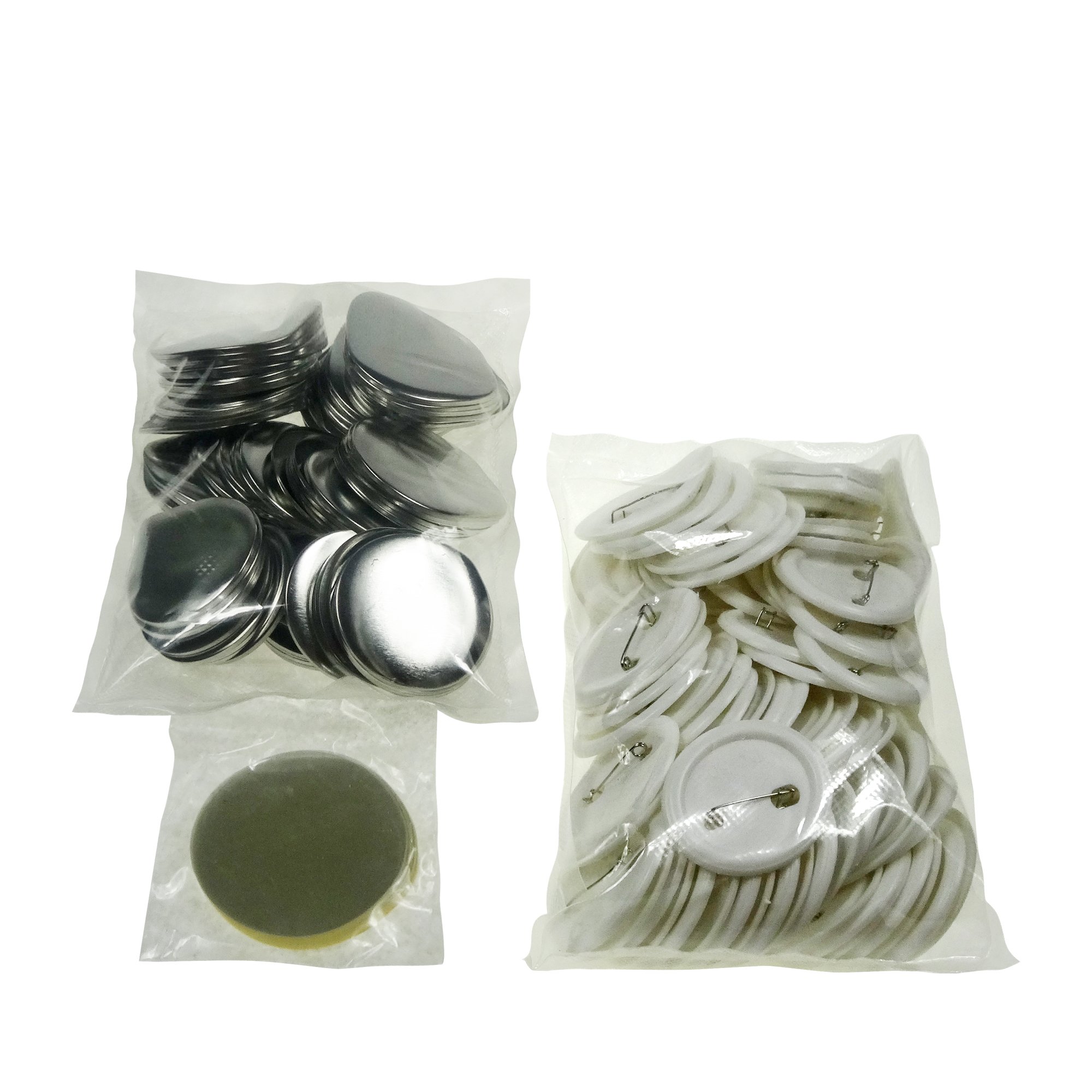 Sunshine 50mm Blank Badges & Buttons Parts for Badge & Button Making Machine (Holland-Pin Plastic-Back 100sets)
