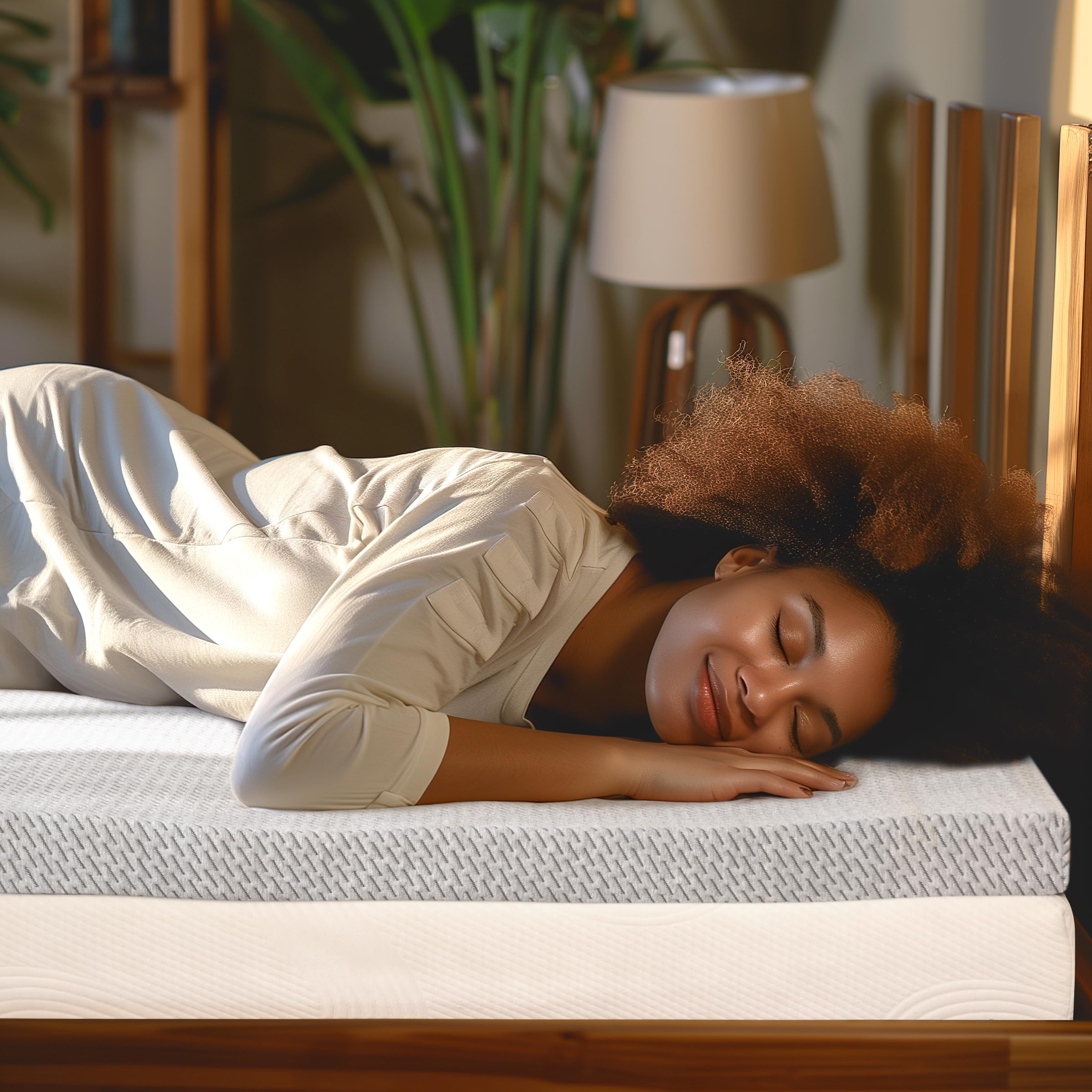 SyMax 4 Inch Memory Foam Mattress Topper Queen Size Bed Cool Gel Memory Foam Mattress Topper Medium Firm Support for Pressure Relief High Density Foam Topper with Removable & Washable Cover Queen