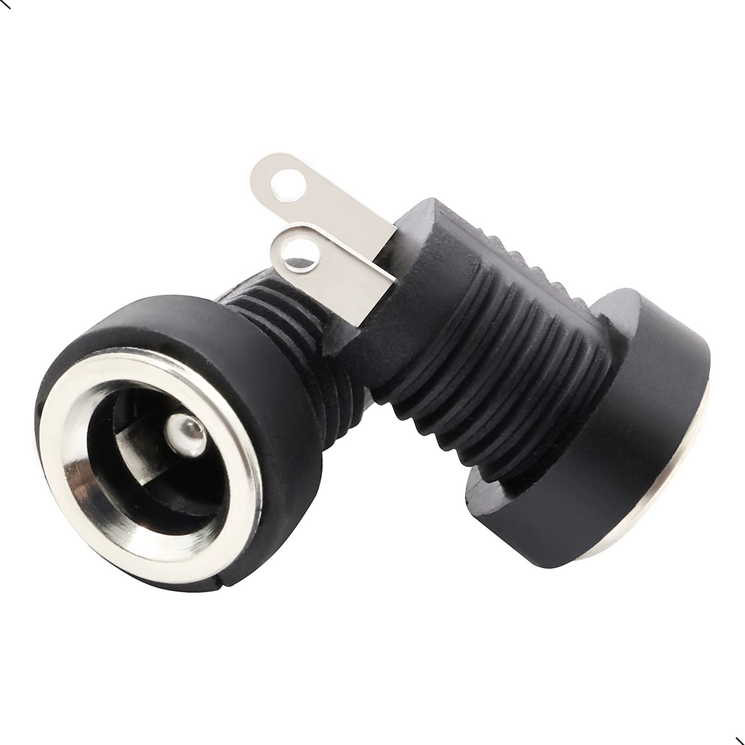 ThreeBulls 12 Pieces 5.5mmx2.1mm 2 Pins DC Power Jack Female Panel Mounting Connector Socket