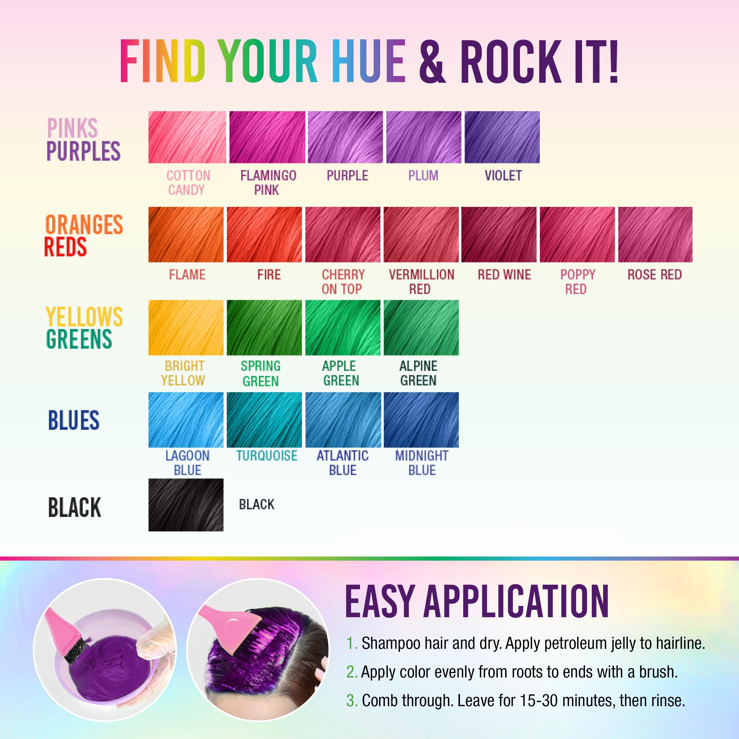 Punky Purple Semi Permanent Conditioning Hair Color, lasts up to 35 washes, 3.5 Fluid Ounce
