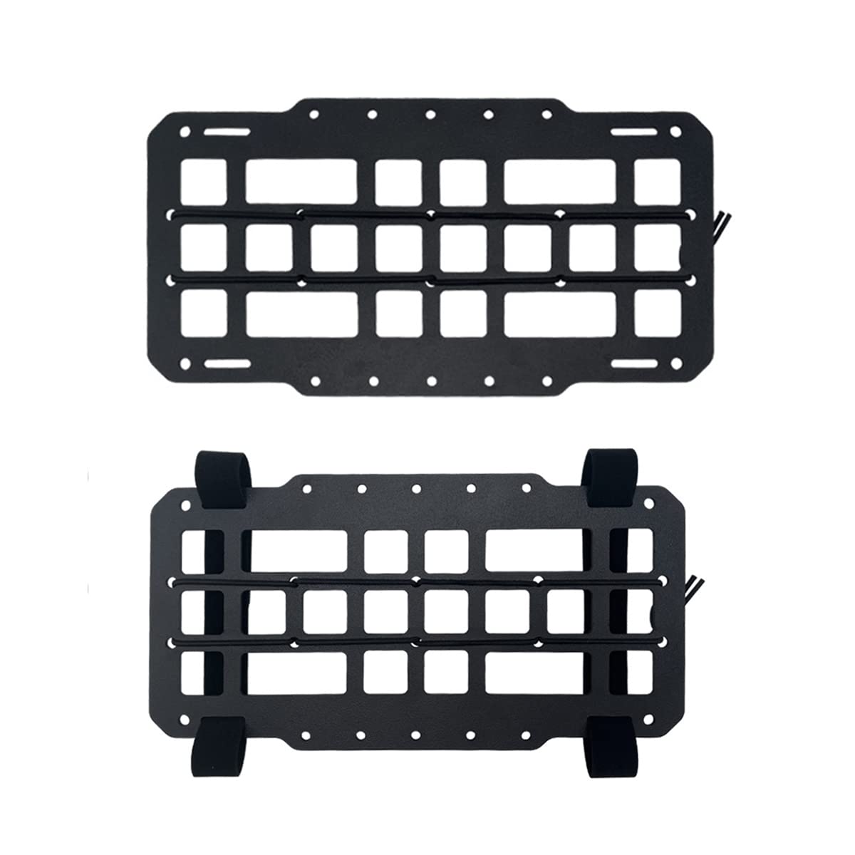AICEL Rigid MOLLE Panel for Car Sun Visor, Auto Headrest and Seat Back Organizer, Tactical Gear Holder for EDC Pouch Rack Tool Holster, Backpack Insert Storage Rack for Small Items, Cards, Pens