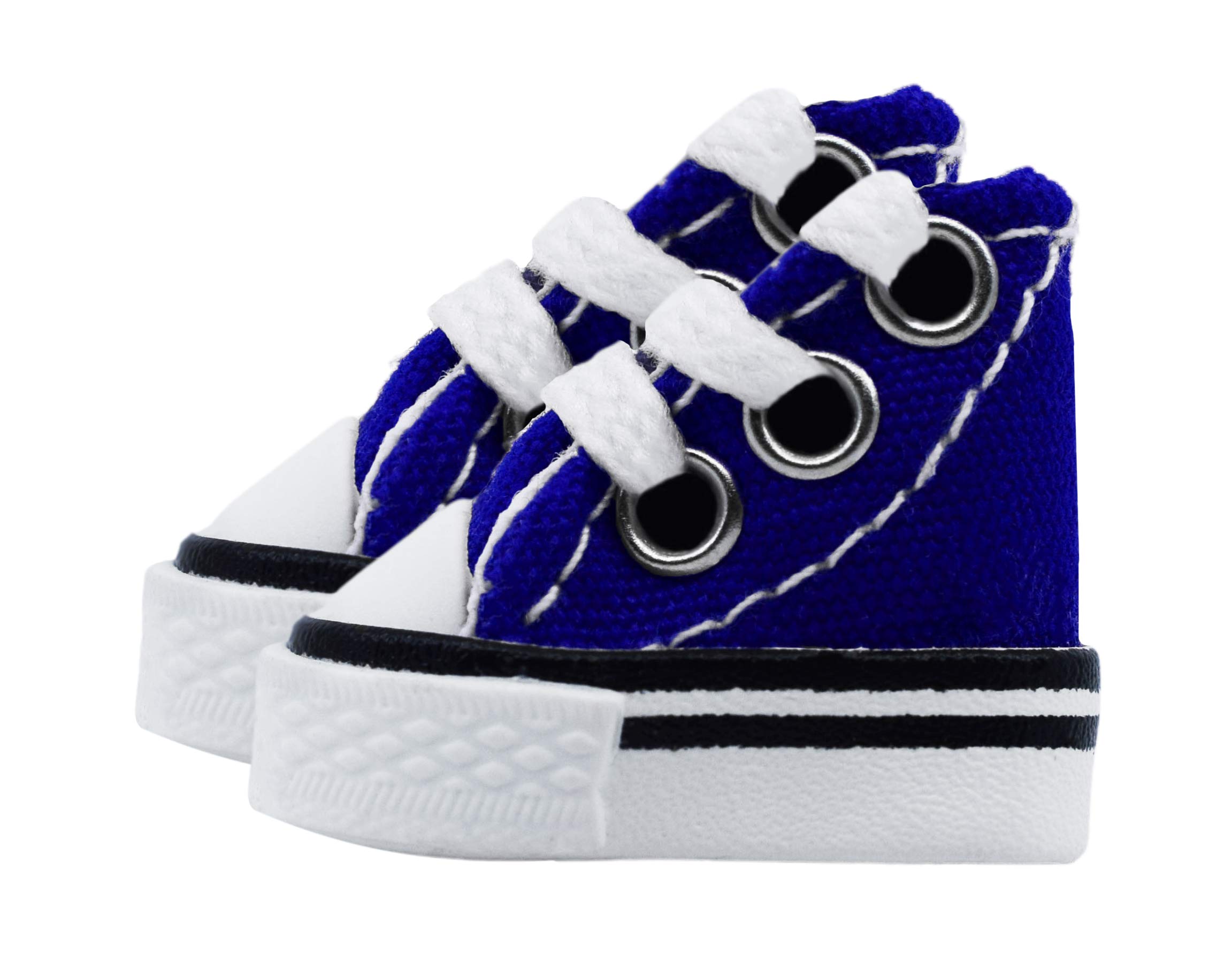 Teak Tuning Fingerboard Shoes, Pair - Blue - Mini Shoes Designed for Use When Fingerboarding