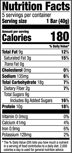 Amazon Brand - Happy Belly Protein Chewy Bars, Peanut Butter & Dark Chocolate, 30 Count (6 Packs of 5)