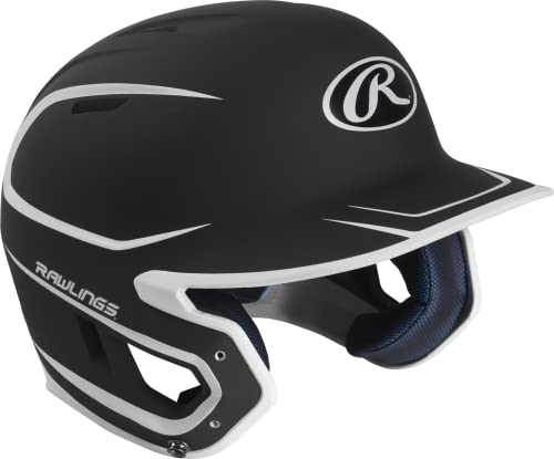 Rawlings | MACH Batting Helmet | Matte Black/White | Senior (6 7/8" - 7 5/8")
