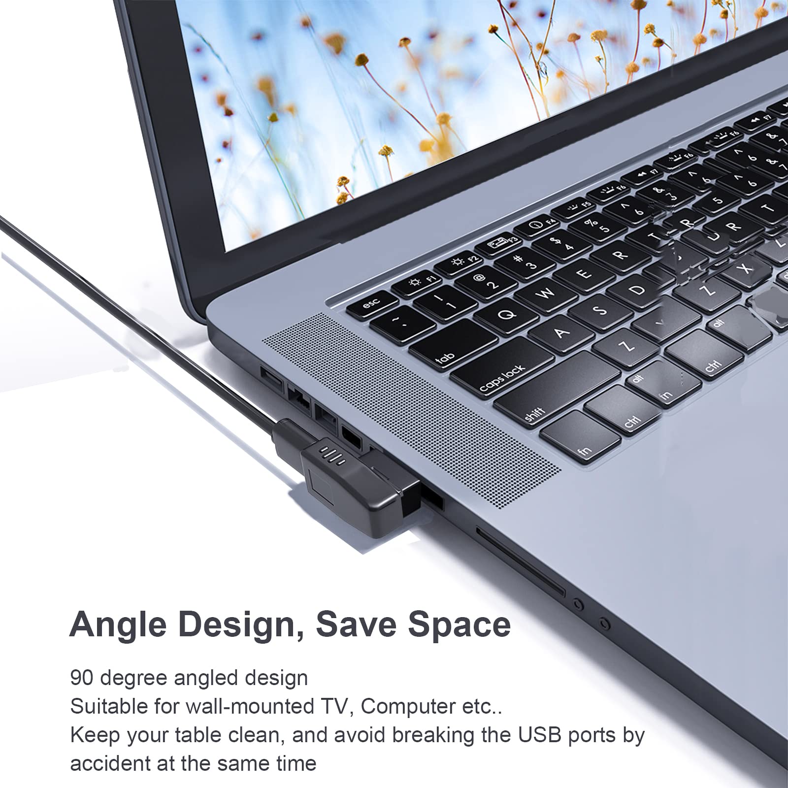 Oxsubor USB 3.0 Adapter 90 Degree Male to Female Coupler Connector Plug Left Angle and Right Angle