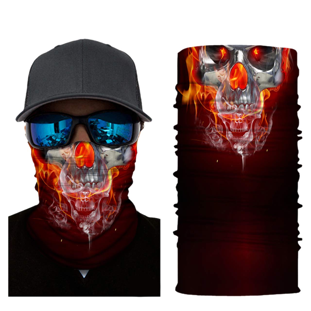 ACBungji Seamless Face Scarf Head Wraps headwear Bandana Headband Balaclava Neck Gaiter Multifunction