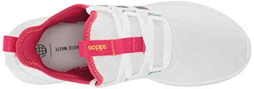 adidas Women's Cloudfoam Pure 2.0 Running Shoe, FTWR White/Bold Green/Vivid Berry, 6.5