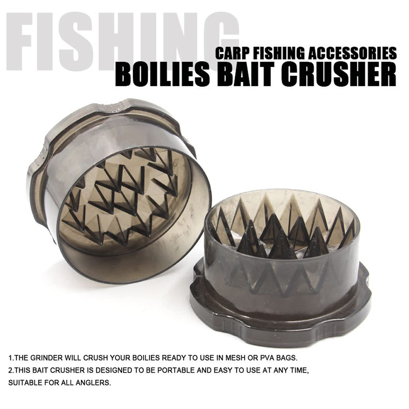 Alomejor Bait Grinder Large Capacity Lightweight Pellets Boilies Carp Bait Crusher Boilie Grinder Box Fishing Tackle Equipment