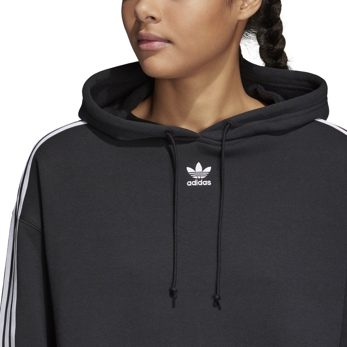 adidas Originals Women's Cropped Hoodie, Black, XL