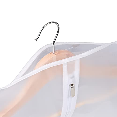 Univivi Hanging Garment Bags10Pack Clear Dress Bags Clothes Bag Covers for Coat Gown Suit