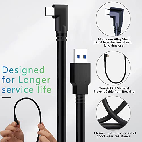 Oculus Quest 2 USB C Link Cable 5m Nylon Braided, VR line Compatible for Oculus Link Virtual Reality Headset Cable, with USB 3.2 Gen 1 5Gbps 3A