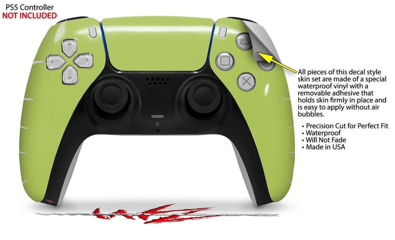 WraptorSkinz Skin Wrap compatible with Sony PS5 DualSense Controller Solids Collection Sage Green (CONTROLLER NOT INCLUDED)