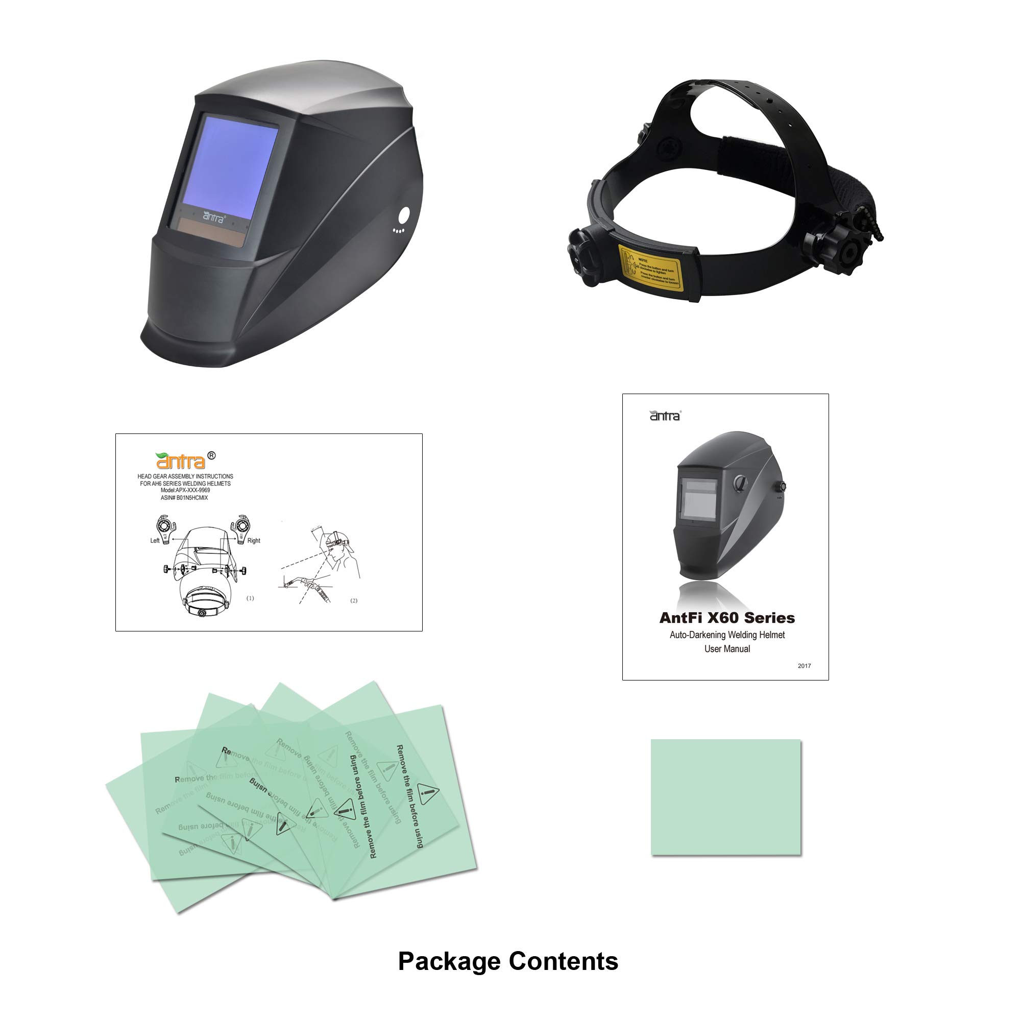 Antra True Color Auto Darkening Welding Helmet - Large Window 13.5 Sqi, Wide Variable Shade 4/5-13, Low TIG Amp Rating 2A - Precision Protection for Welding Excellence