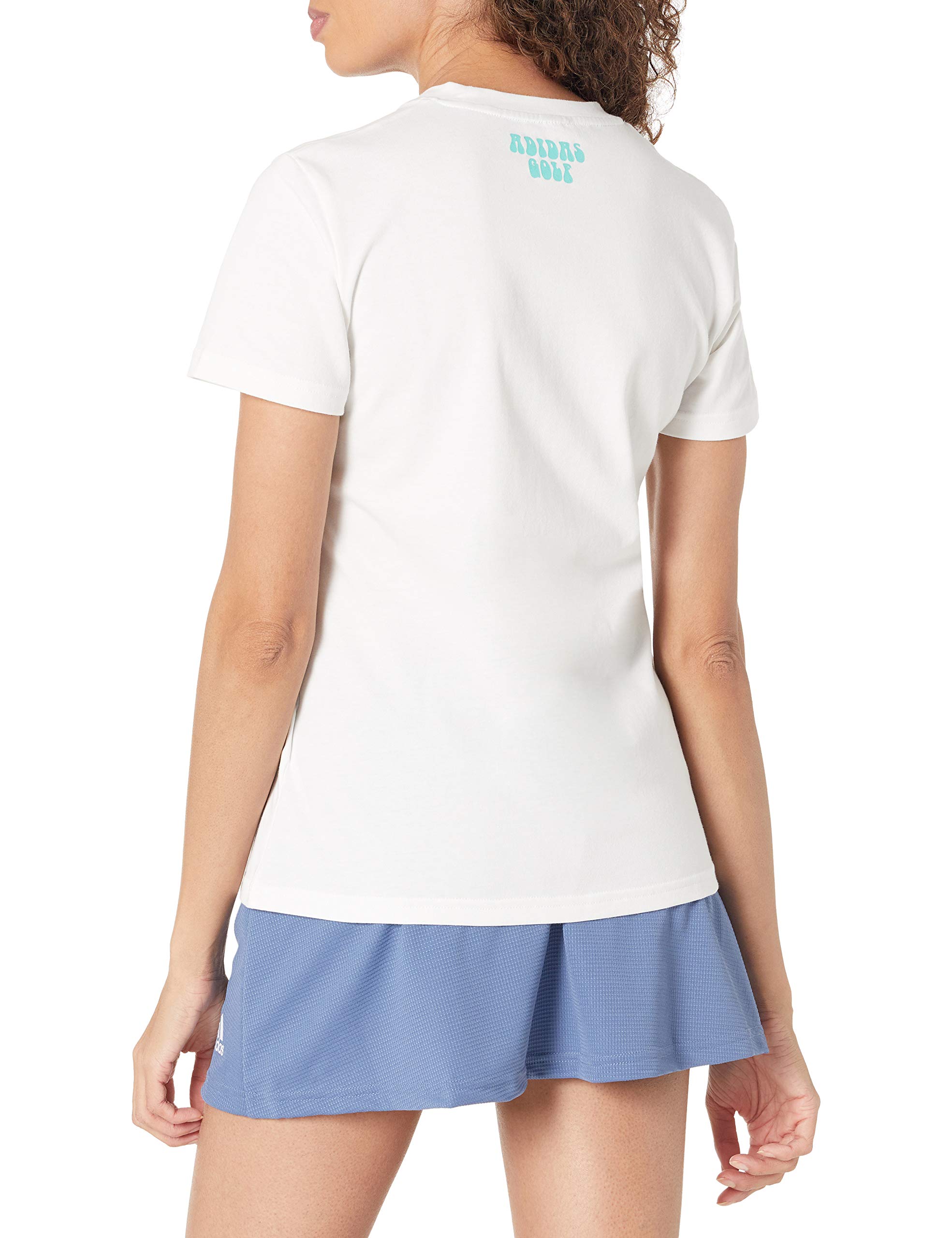 adidas Golf Women's Birdie Graphic T-Shirt, White, Extra Large