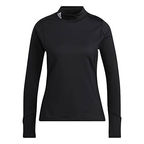 adidas Golf Women's Standard Sport Performance Primegreen Cold.RDY Long Sleeve Mock, Black, XS