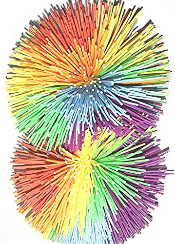 FENDIDI Koosh Balls Monkey Strings Koosh Ball Monkey Strings Ball Rainbow Pom Ball Sensory Fidgets Toys Colorful Bouncy Stress Toy Stress Relief Toys Soft Sensory Stress Balls Sensory Balls