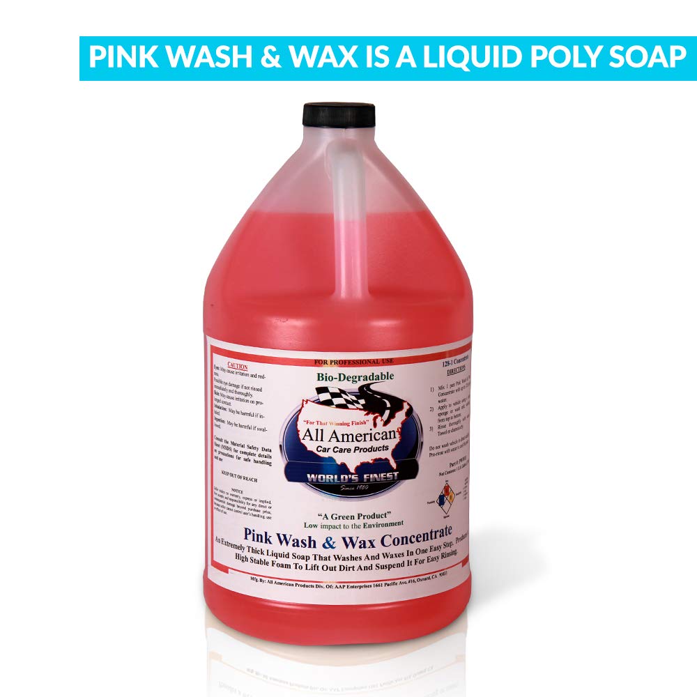 All American Car Care Products Pink Wash & Wax Concentrate (1 Gallon)