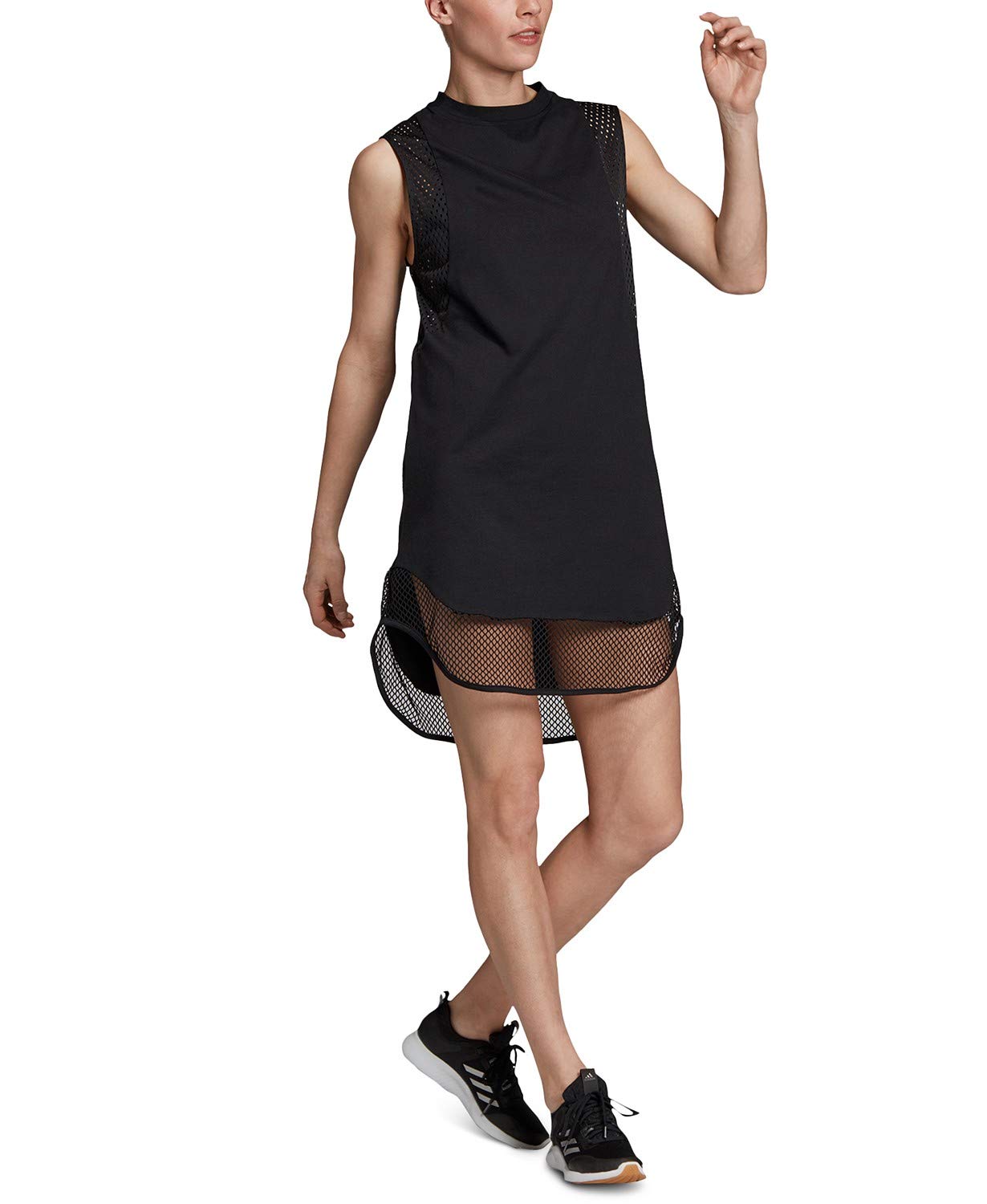 adidas Id Long Mesh Tee, Black, Medium