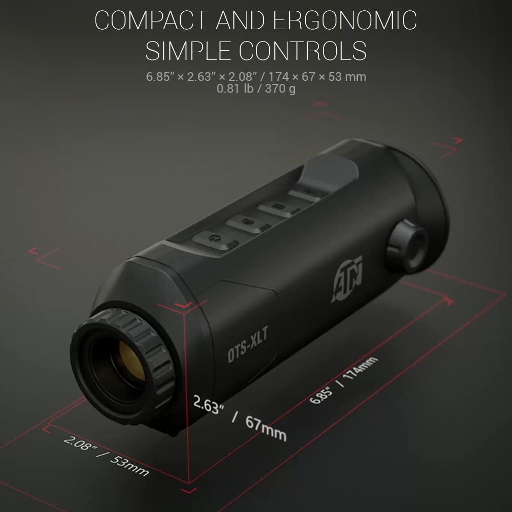 ATN Thor LT 320 5-10x Thermal Rifle Scope (TIWSTLT350X) and ATN OTS-XLT Compact Lightweight Thermal Viewer, 2-8x Bundle