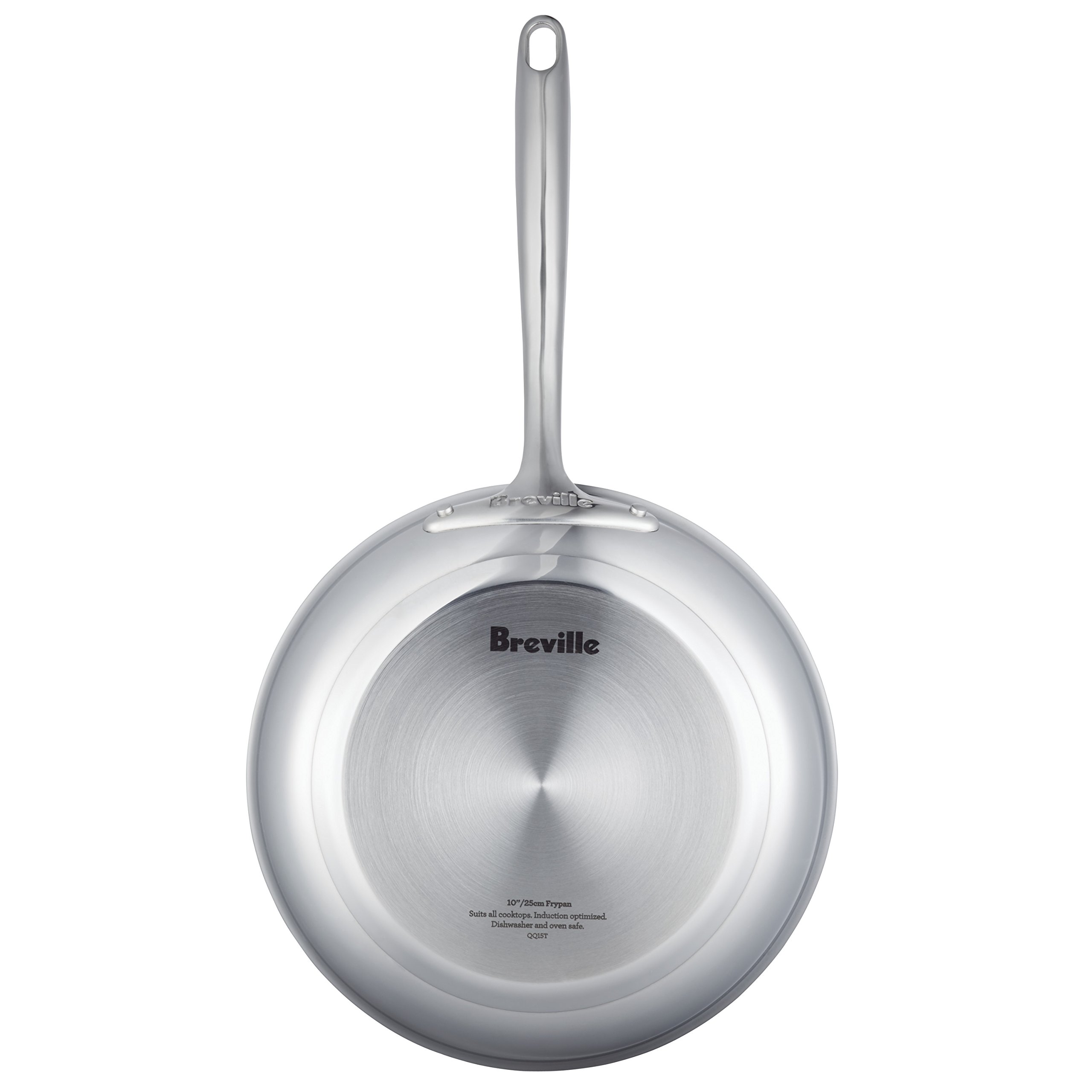 Breville Thermal Pro Stainless Steel Frying Pan / Fry Pan / Stainless Steel Skillet - 10 Inch, Silver