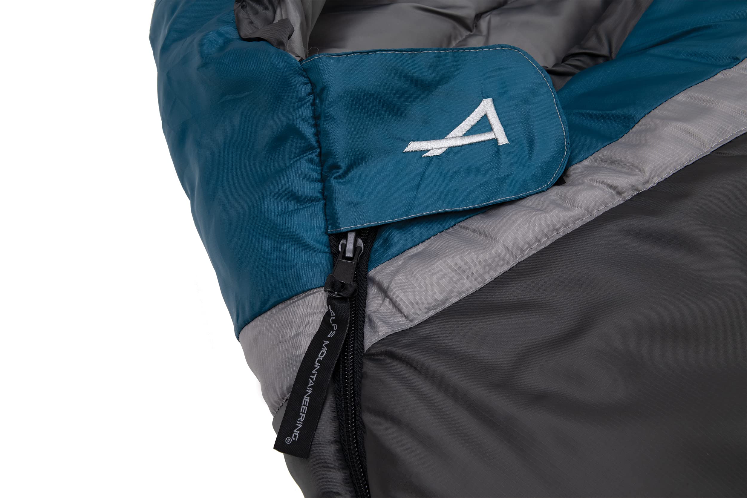 ALPS Mountaineering Blaze 0 Degree Mummy Sleeping Bag, XL , Blue Coral/Coal