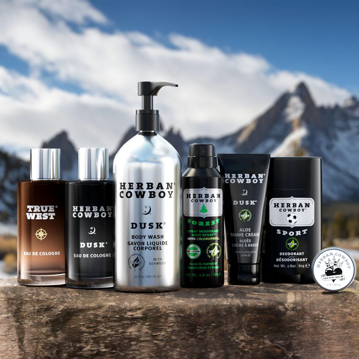 Herban Cowboy Premium Shave Cream Made with Olive Oil, Aloe, and Peppermint (Dusk, 6.7 Fl Oz)