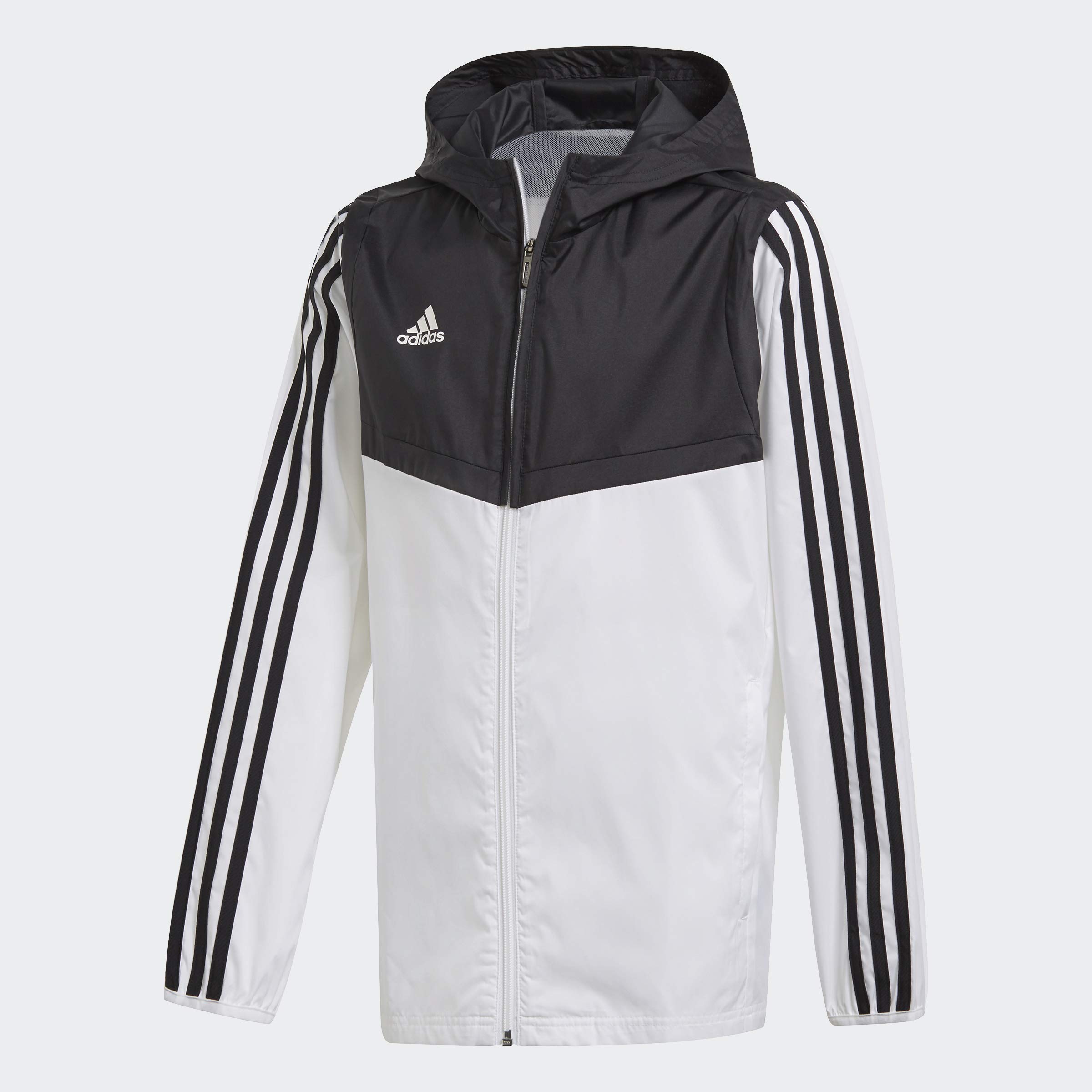 adidas Kids' Tiro Soccer Windbreaker, White/Black, XX-Small
