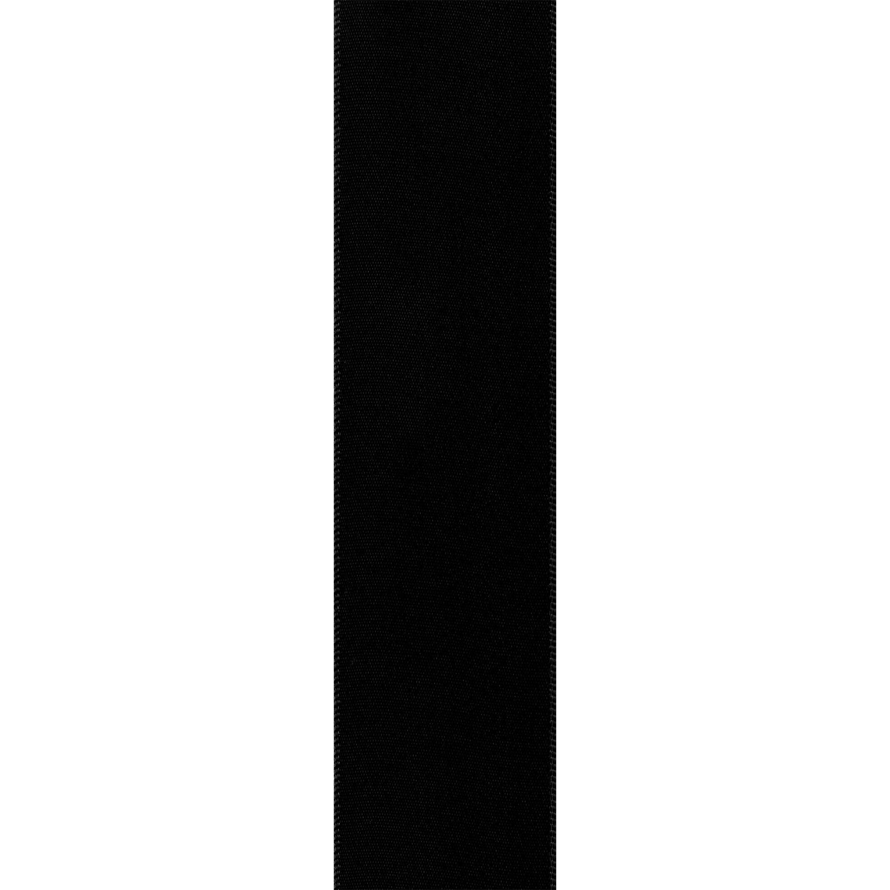 C.R. Gibson 072080 1.5" Wide Single Face Satin Ribbon, Black, 4 Yds