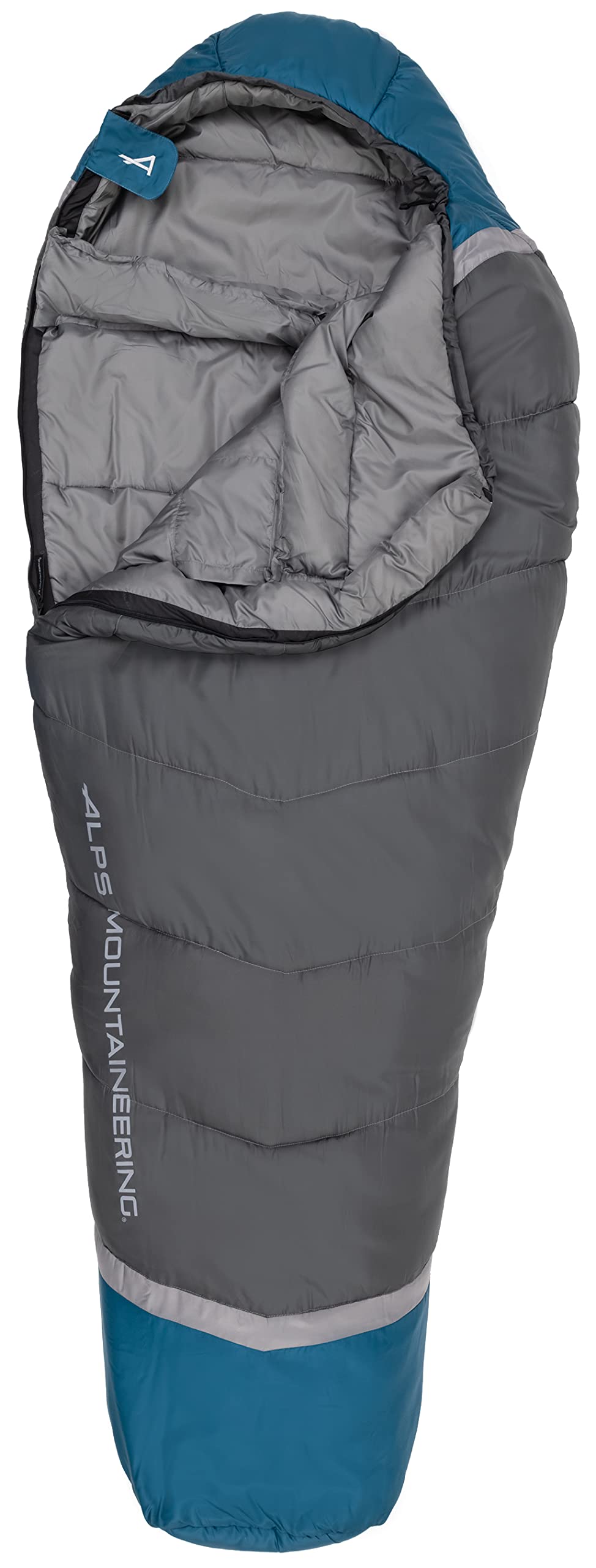 ALPS Mountaineering Blaze 0 Degree Mummy Sleeping Bag, XL , Blue Coral/Coal