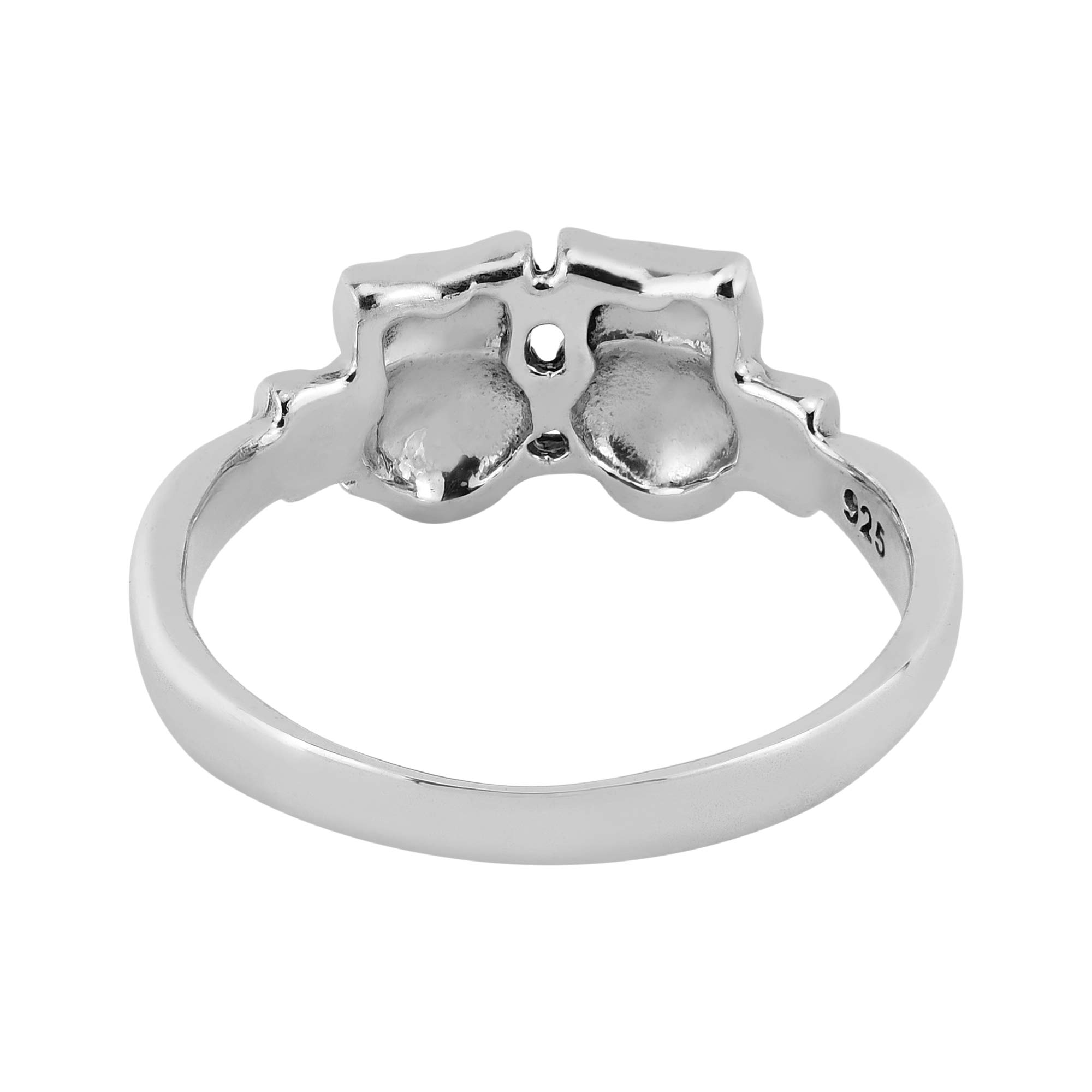 AeraVida Protective Owl Couple in Love .925 Sterling Silver Band Ring (8)