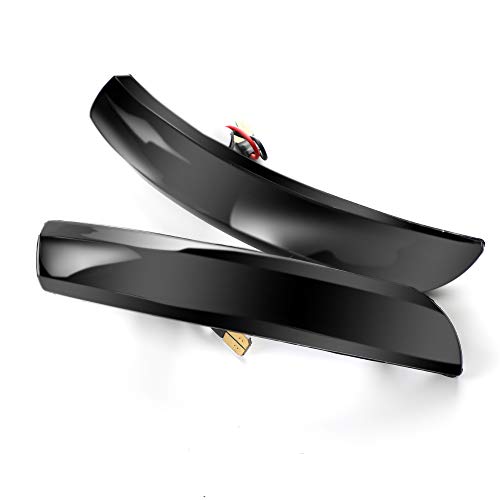 autboom Smoked Lens Sequential Amber Led Mirror Turn Signal Light Side Marker Lamp Assembly Compatible with Ford 2012-2018 Focus ST、SE、RS Titanium, 2013-2019 Kuga Escape, 2015-2018 C-Max