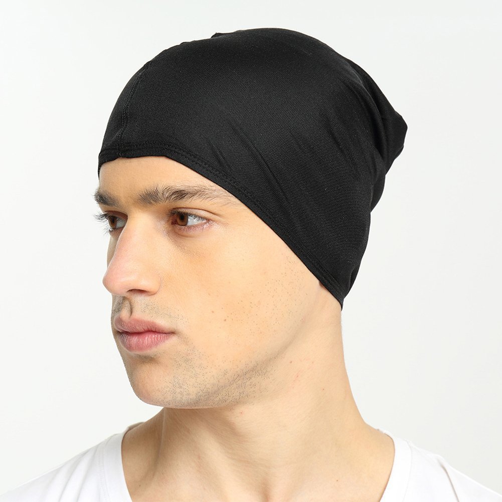 ALASKA BEAR Silk Balaclava Face Mask for Men and Women, Pure Mulberry Silk Neck Gaiter Black