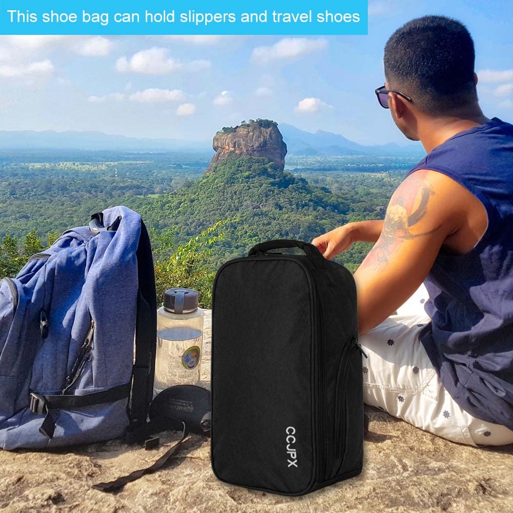 AGSDON Golf Shoe Bag Men, Shoe Travel Bag, Zippered Sport Shoe Bag