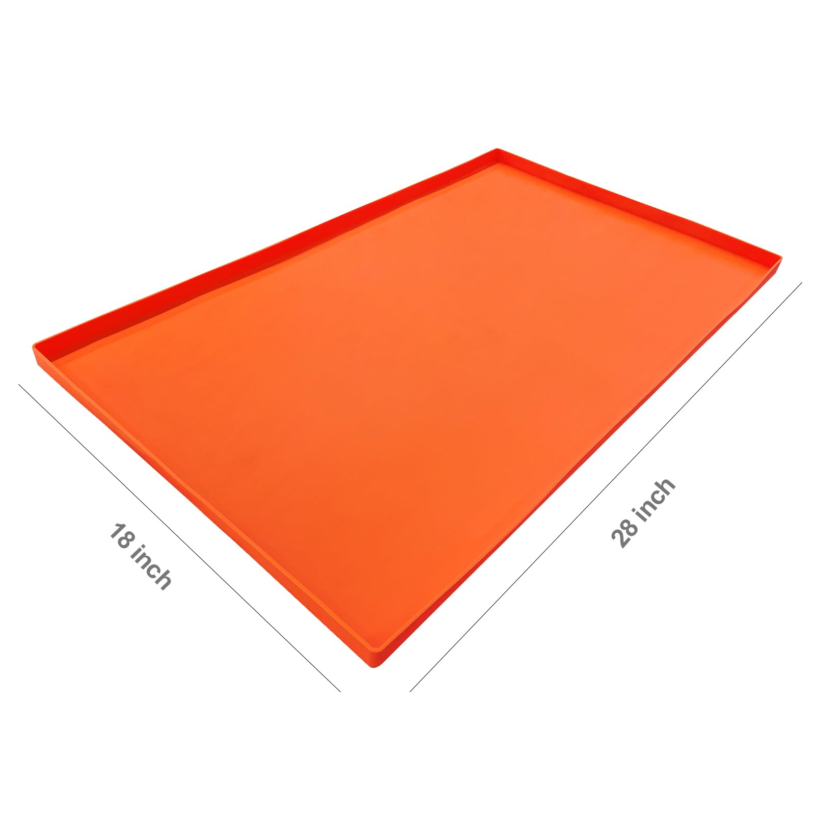 AJinTeby 28" Griddle Mat Silicone Protective Cover for Blackstone Griddle, Magnetic Protective Cover Mats Outdoor/Indoor Food-Grade Silicone Mat Safe BBQ,Orange