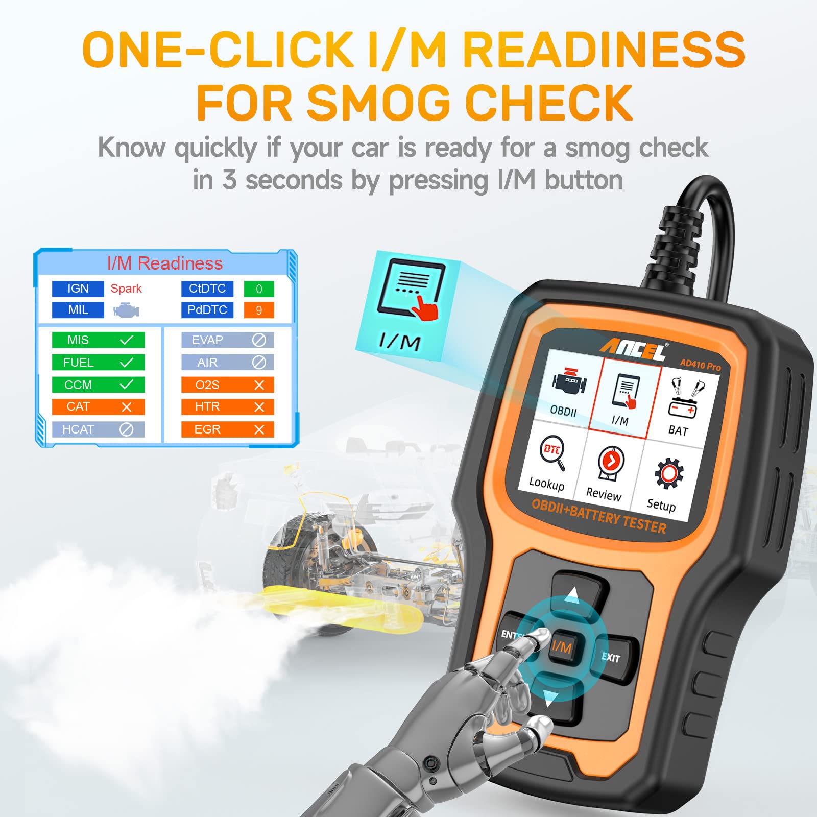 ANCEL BA201 OBD2 Scanner Diagnostic Tool Car Code Reader Engine Fault Code Reader Scanner Diagnostic Scan Tool for All OBD II Protocol Cars Since 1996